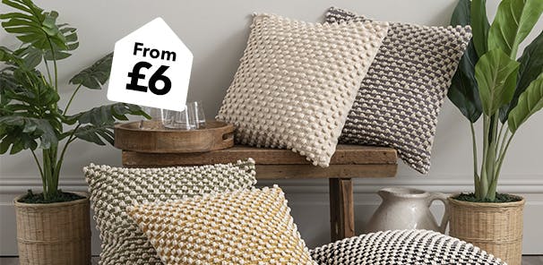 Cushions - Available in all Patterns, Sizes & Materials | Dunelm
