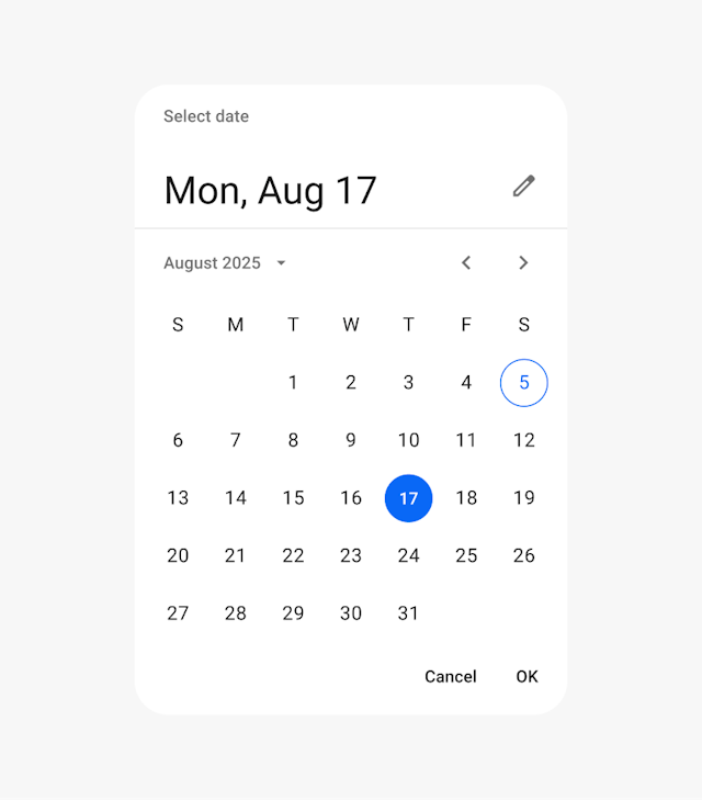 Date Picker: Design | Components | Design System | eBay Playbook