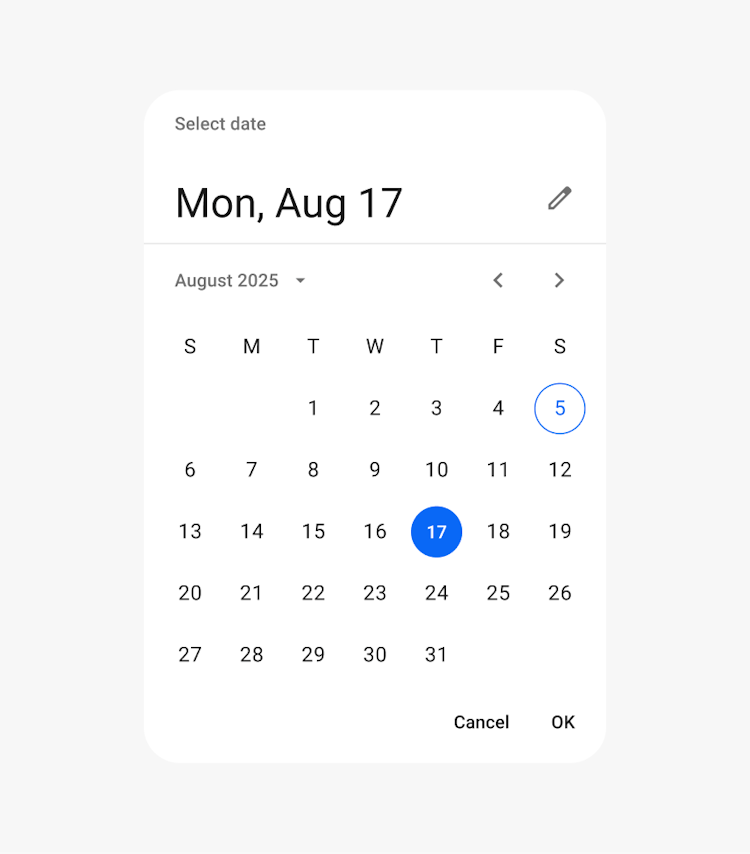 Date Picker: Design | Components | Design System | eBay Playbook