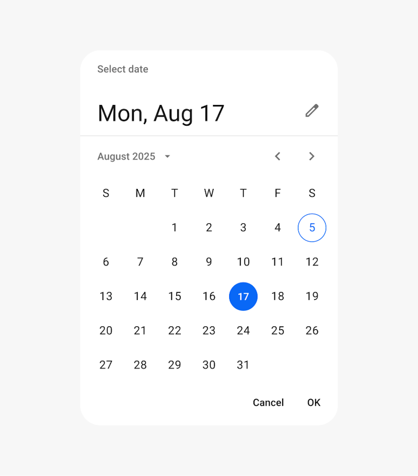 Date Picker: Design | Components | Design System | eBay Playbook