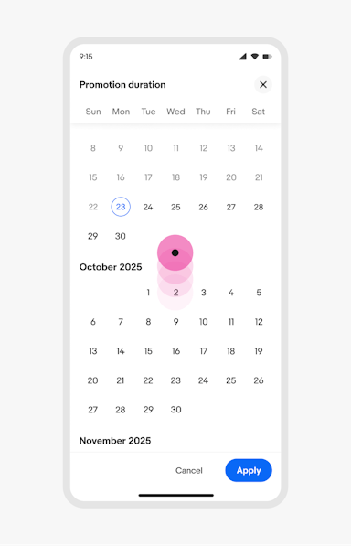 Date Picker: Design | Components | Design System | eBay Playbook