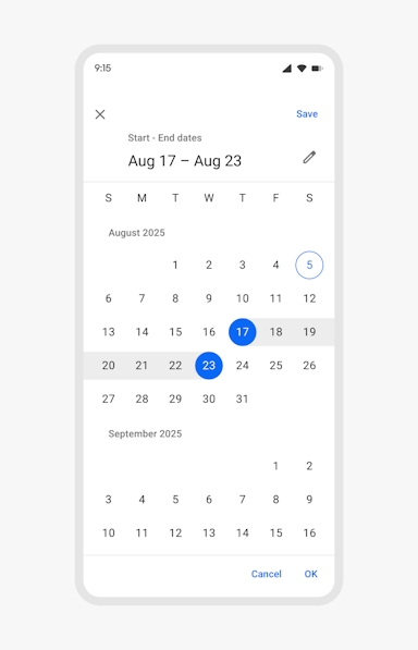 Date Picker: Design | Components | Design System | eBay Playbook