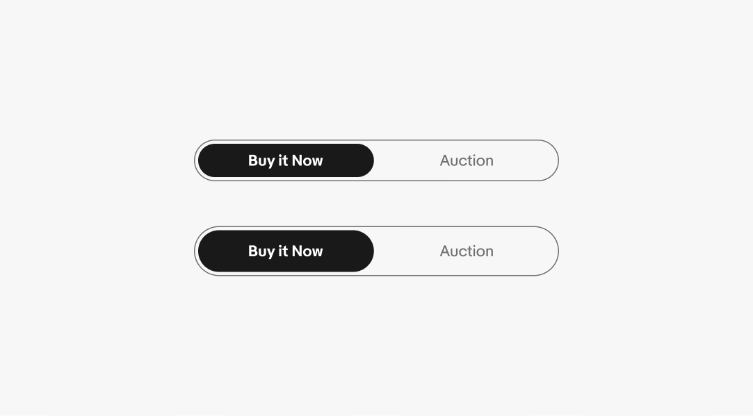 Segmented Button: Design | Components | Design System | eBay Playbook Segmented Button: Design | Components | Design System | eBay Playbook