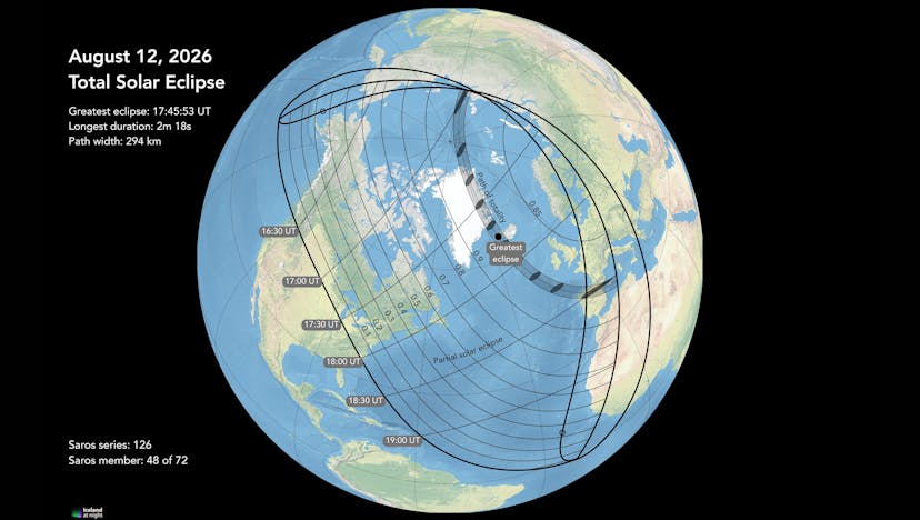 Maps of Iceland for the 2026 total solar eclipse | Eclipse 2026