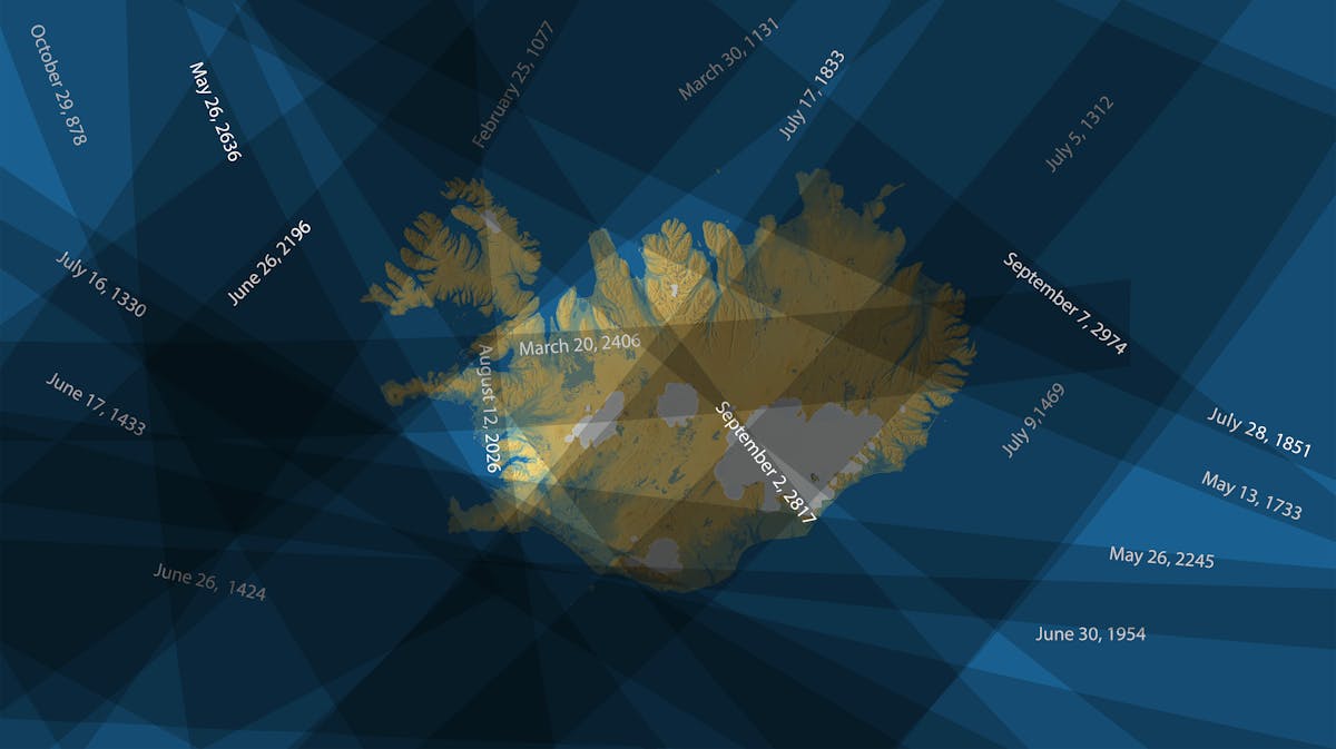 Maps of Iceland for the 2026 total solar eclipse | Eclipse 2026