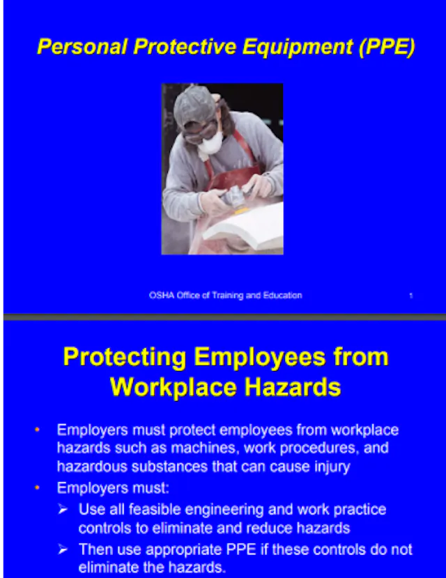 Download these PPE safety training materials - or try our mobile ...