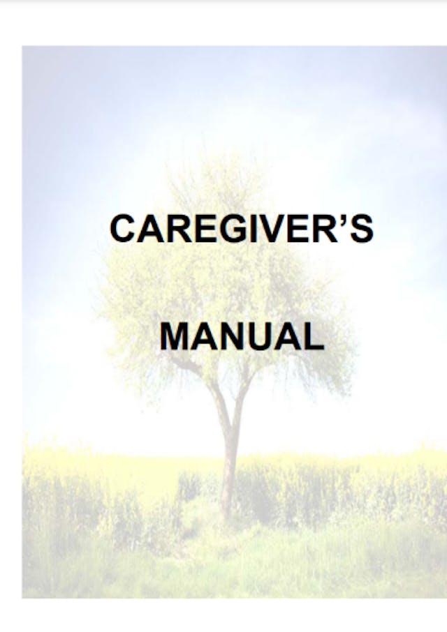 Check these caregiver training manuals and courses - they're free and ...