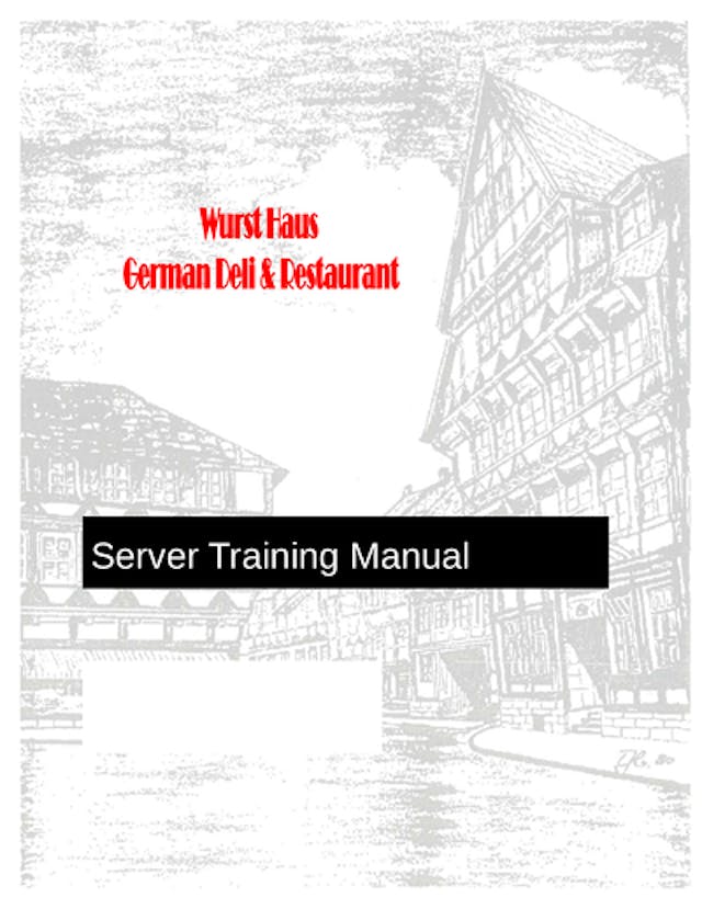 Free Training Manual for Restaurant server (And Mobile Microlessons) | SC Training