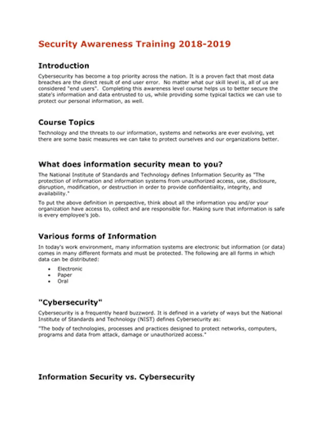 Download these security awareness training materials for your employee ...