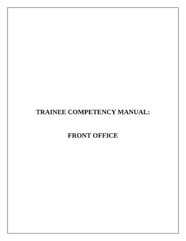 Free Receptionist Training Manual Template and Mobile Courses | SC Training