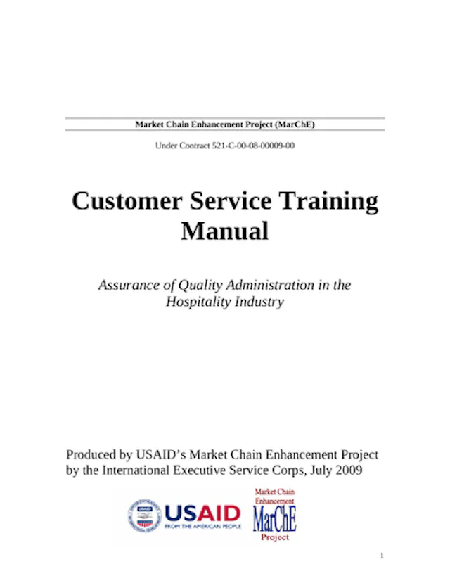 Free Training material for Hospitality (And Microlessons) | SC Training