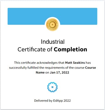 Free Industrial certificate template | EdApp Microlearning | EdApp ...