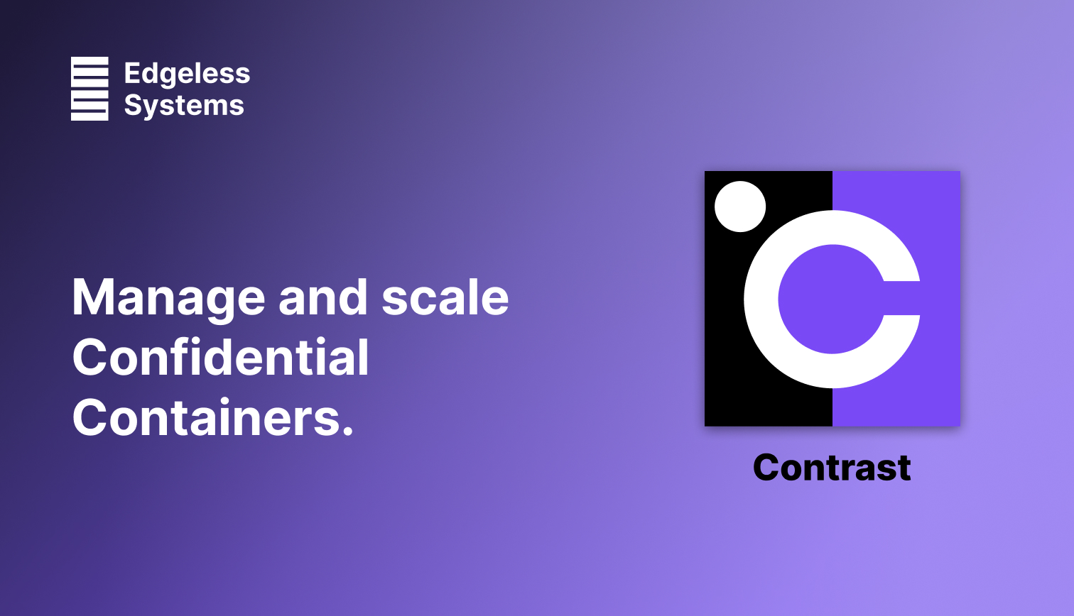 Contrast - Manage and scale Confidential Containers