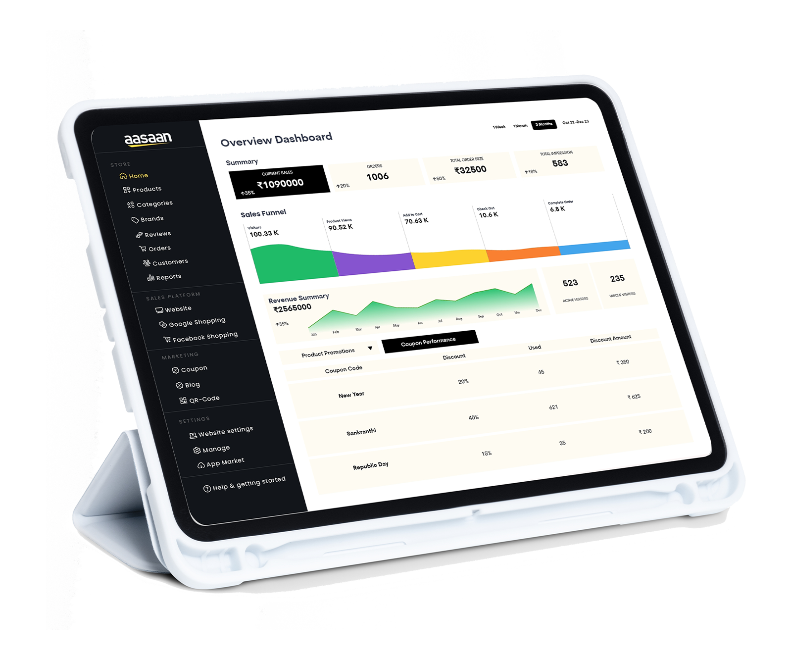 aasaan app pricing - set up and open your online store