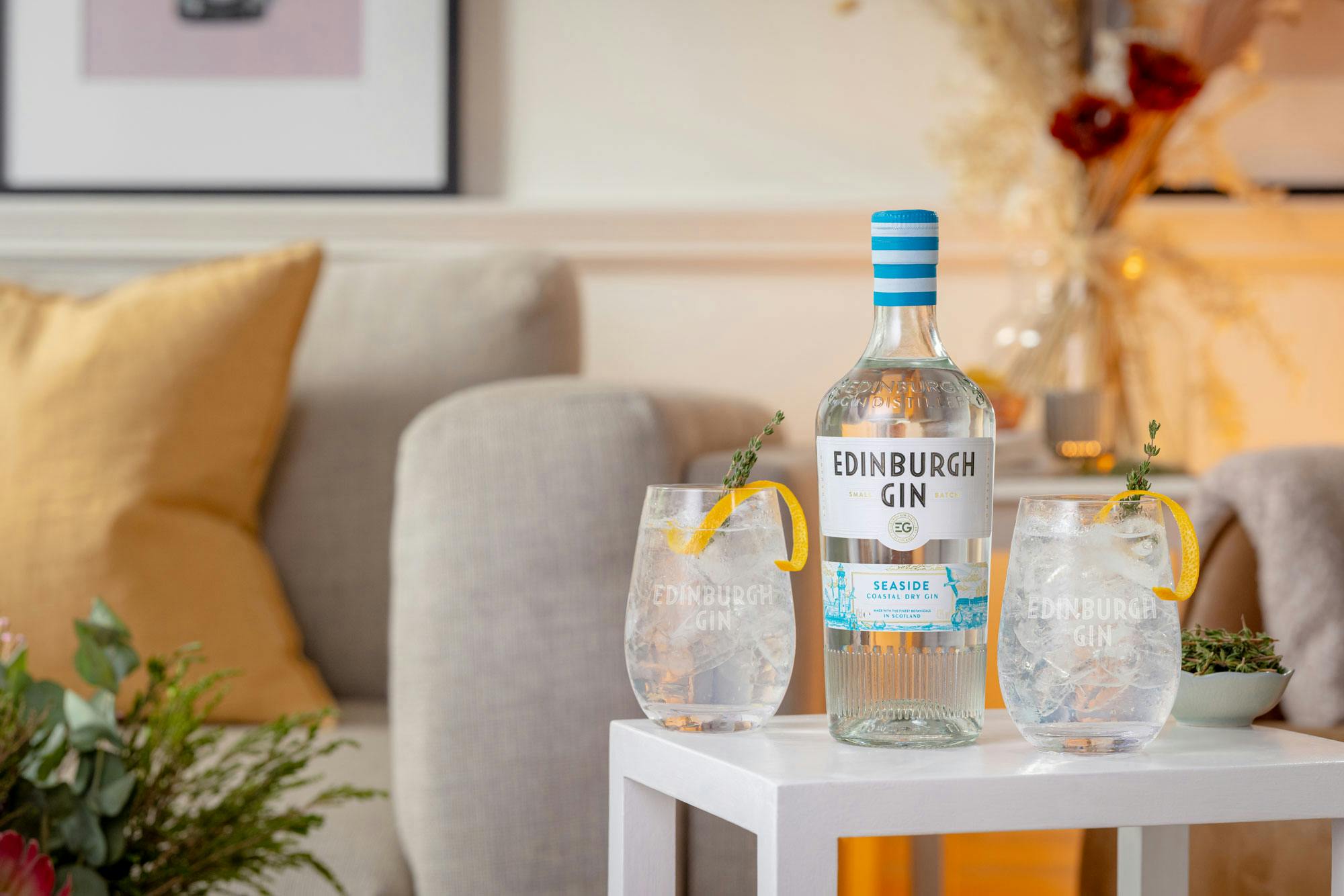 Edinburgh Gin Seaside Gin Gift Set | 70cl Bottle & Branded Glass
