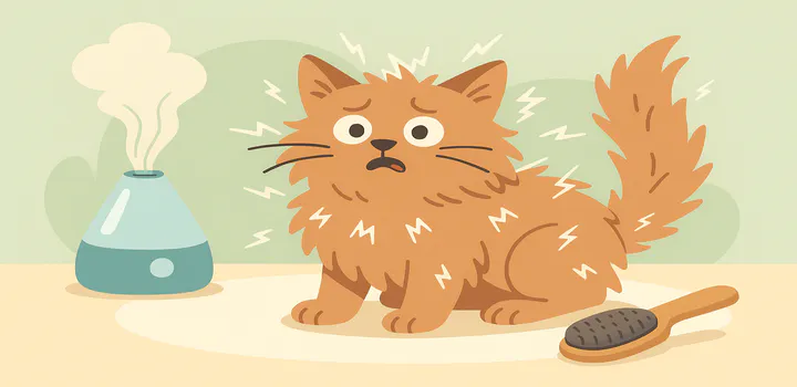 Électricité statique chez le chat : tout savoir