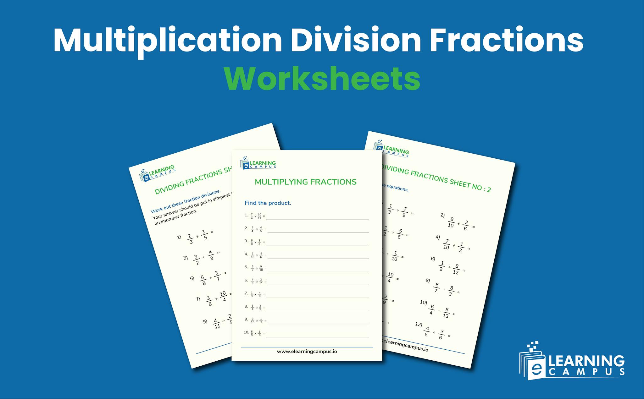 Multiplication Division Fractions Worksheets – Printable PDF Practice ...