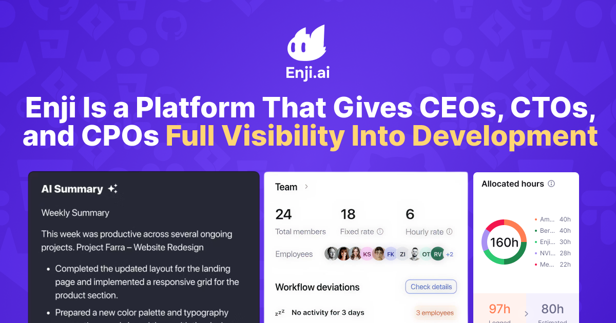 Enji: Full Engineering Visibility for CEOs, CTOs, and CPOs