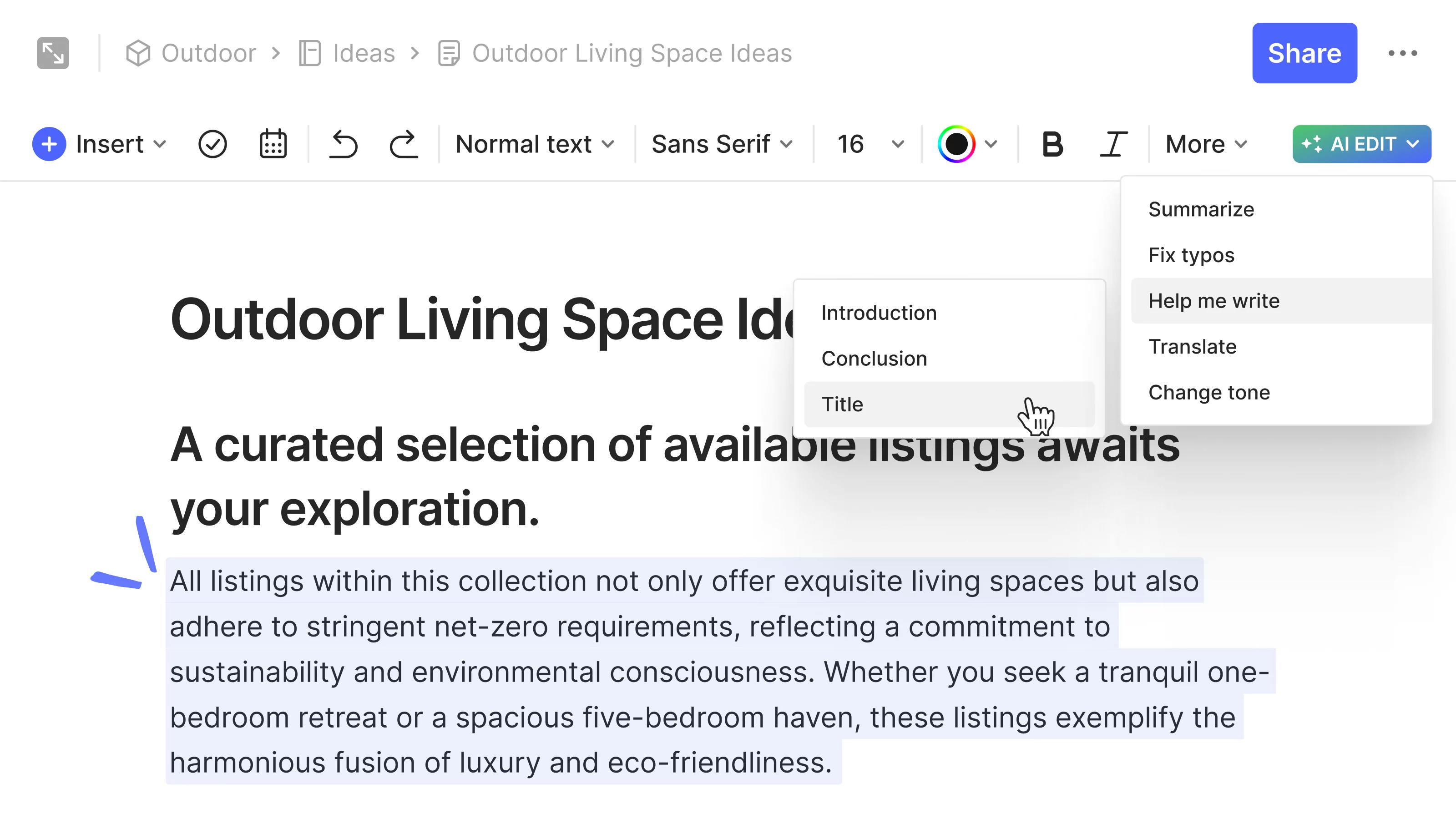 Improve your notes with AI Edit Improve your notes with AI Edit