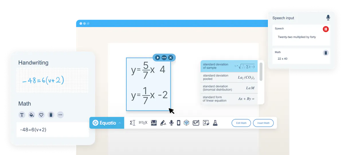 Equatio: The equation editor for accessible math | Everway