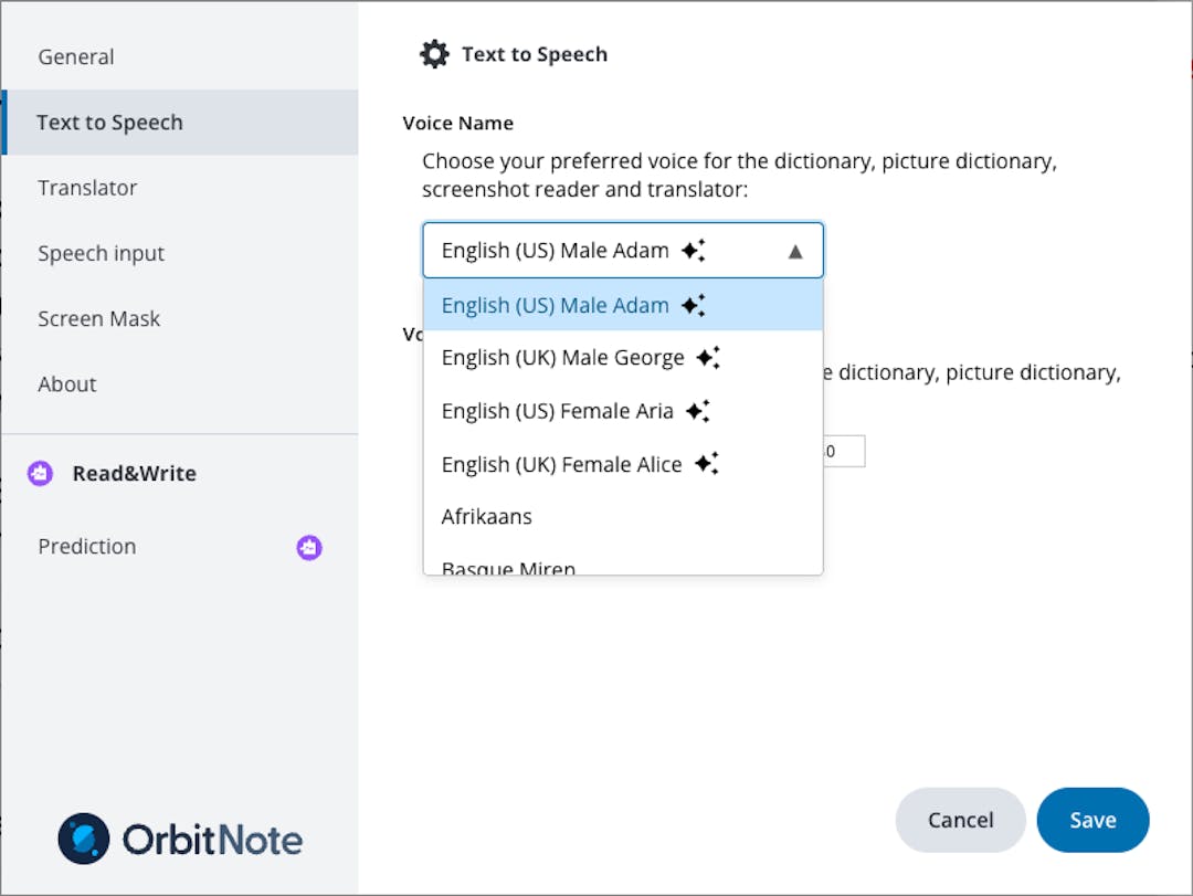 OrbitNote adds new AI Voices for better Text-to-Speech experience | Everway