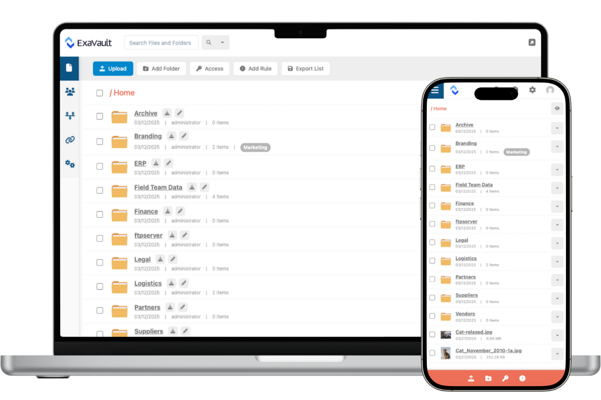 File Management | Online SFTP Solution | ExaVault