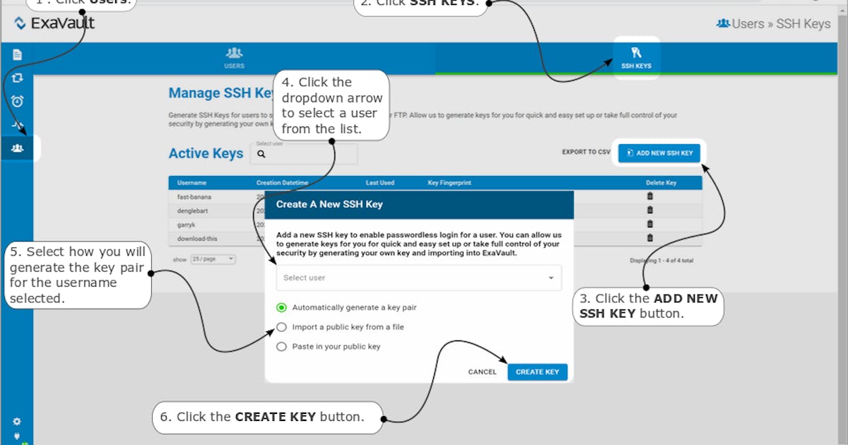 Hosted SFTP | Automate with SFTP + SSH Keys | ExaVault Hosted SFTP | Automate with SFTP + SSH Keys | ExaVault