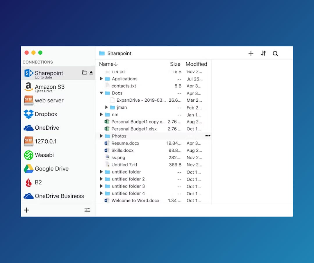 Map Sharepoint Drive on Mac, Windows and Linux for Free