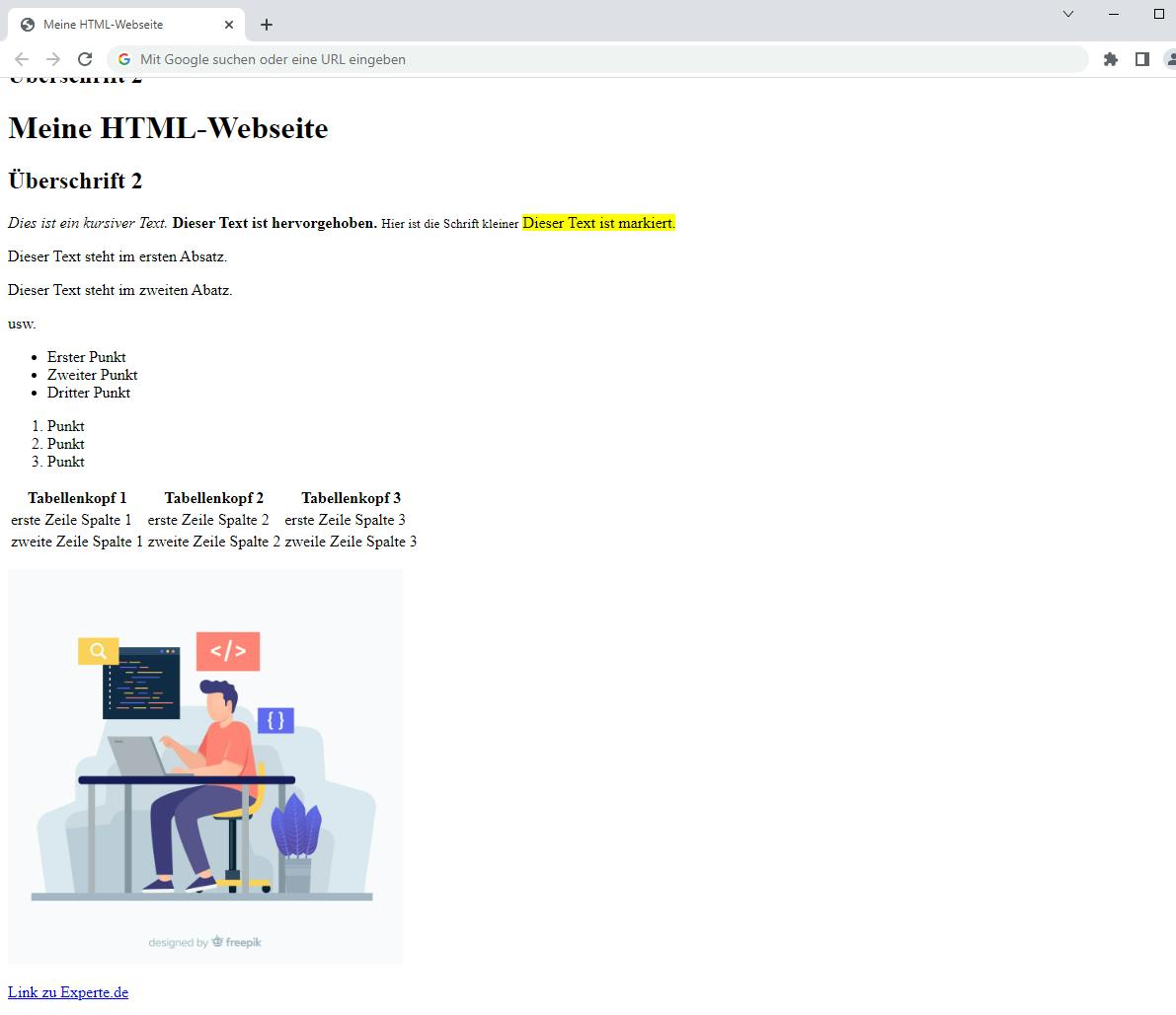 HTML lernen 2023: In wenigen Schritten zur ersten HTML-Seite | EXPERTE.de
