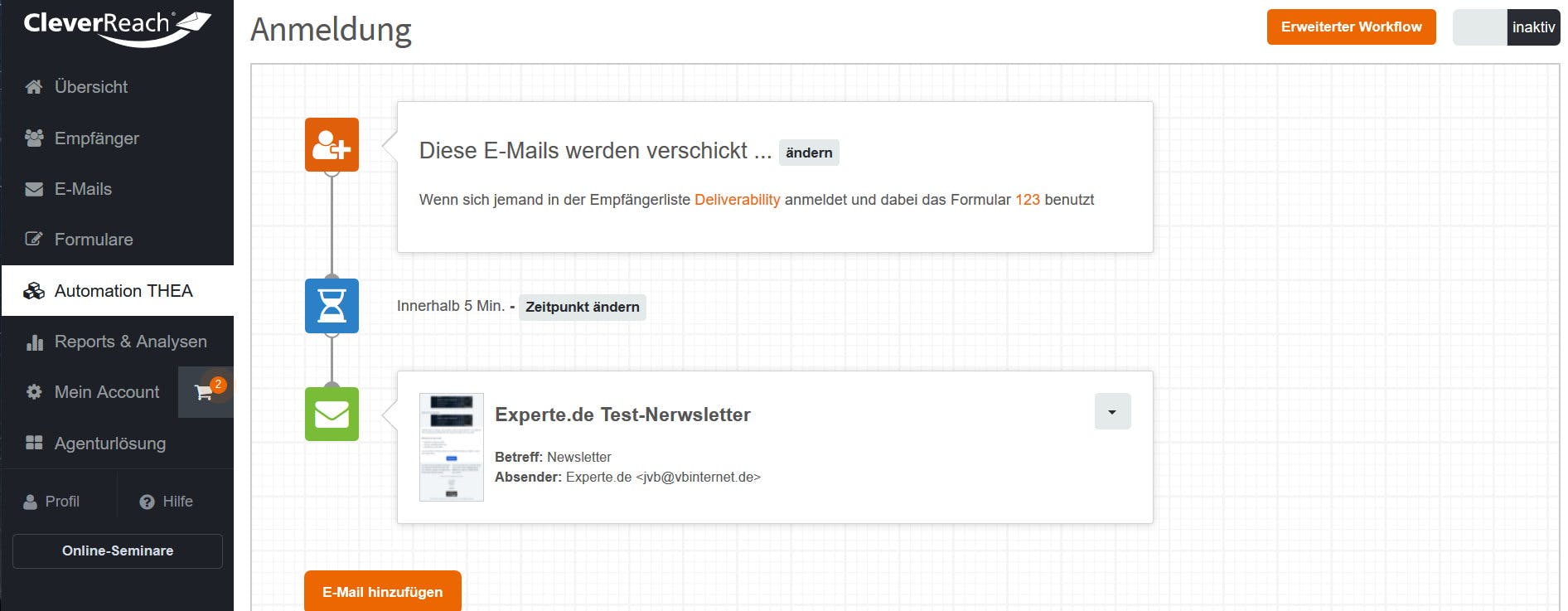 CleverReach: E-Mail Marketing-Software Test | EXPERTE.de