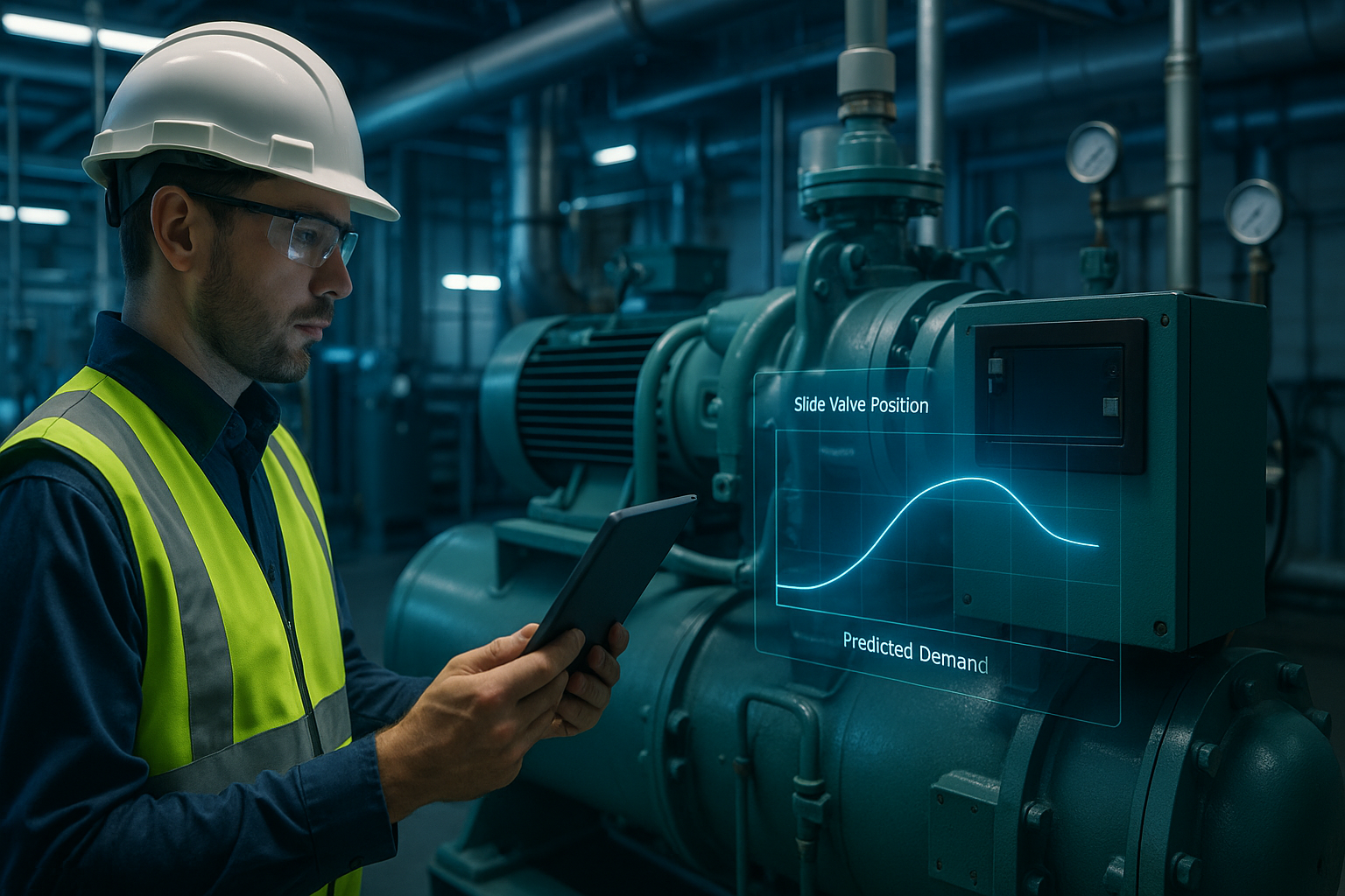 Screw Compressor Slide Valve AI Control: The "Virtual VFD" Guide