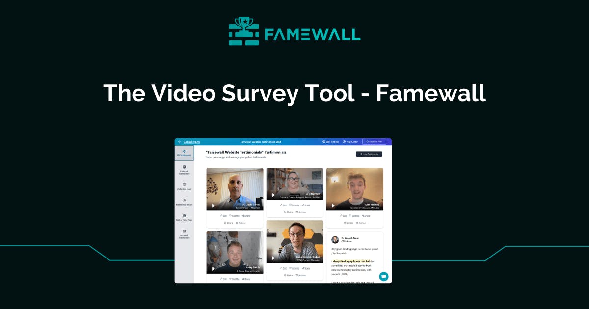 Free Video Survey Tool - Famewall