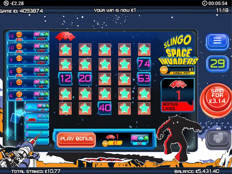 Slingo Space Invaders | Play Slot Games Online at FanDuel Casino