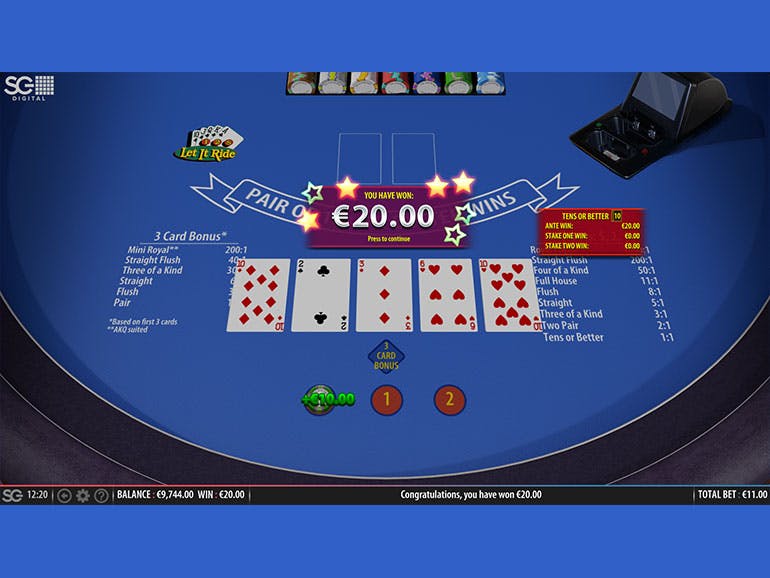 Let it Ride | Play Table Games Online at FanDuel Casino