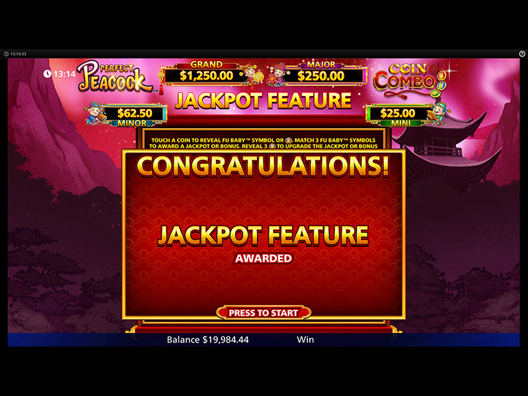 Perfect Peacock Coin Combo | Play Slot Games Online at Mohegan Sun Casino