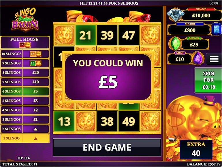 Slingo Rakin' Bacon | Play Slot Games Online at FanDuel Casino