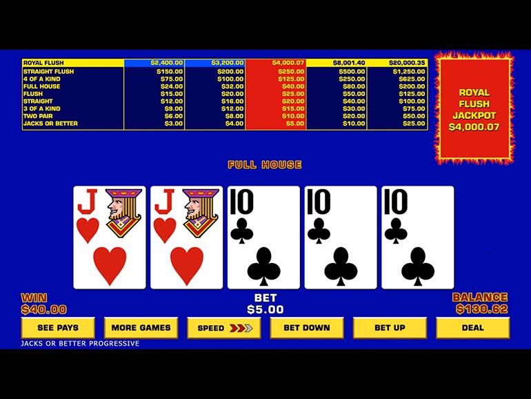 Game King Video Poker Jackpot | Play Table Games Online at FanDuel Casino