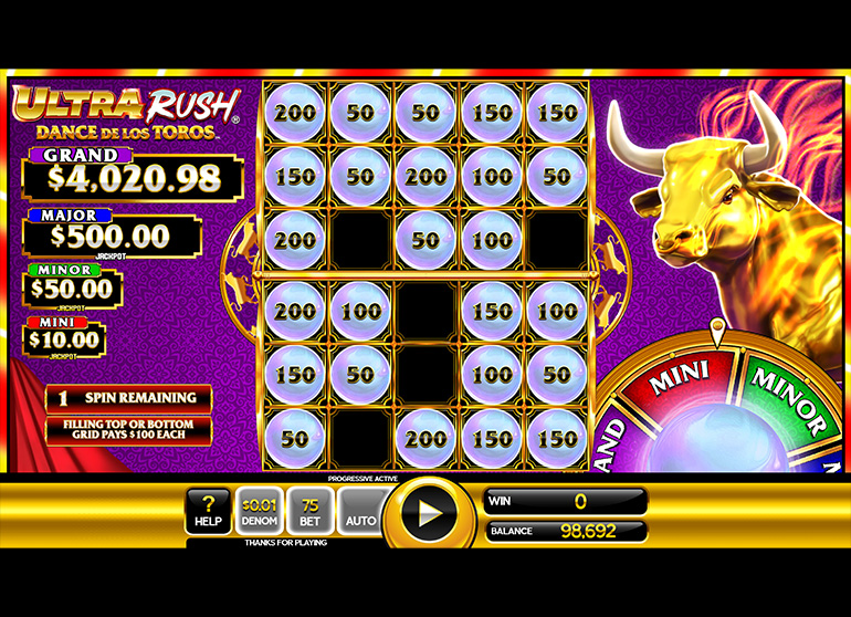 Ultra Rush Dance De Los Toros | Play Slot Games Online at Mohegan Sun ...