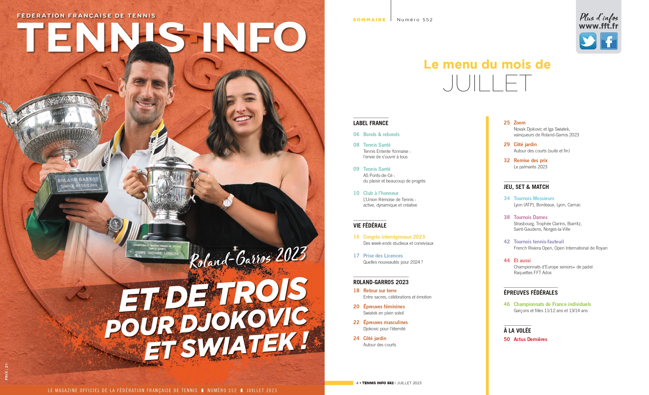 Découvrez le Tennis Info n°552 | Fédération française de tennis