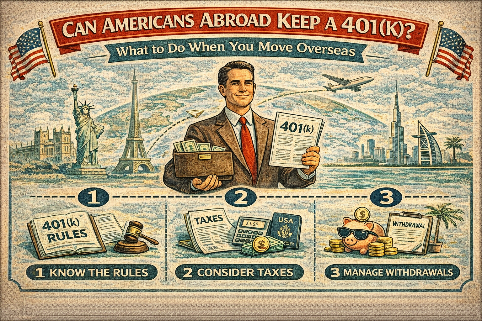 Can Americans Abroad Keep a 401(k)? What to Do Overseas (2026) | Josh ...