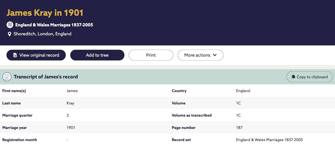 Kray twins family tree | Blog | findmypast.co.uk