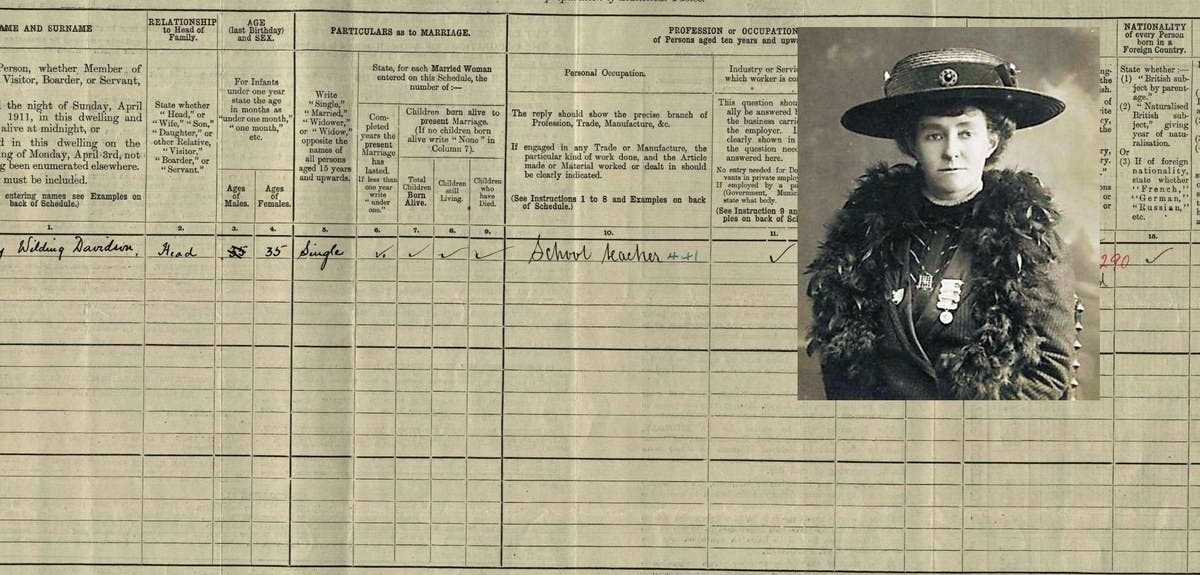Uncovered: Emily Davison Hiding in Parliament's Crypt in 1911 Census ...