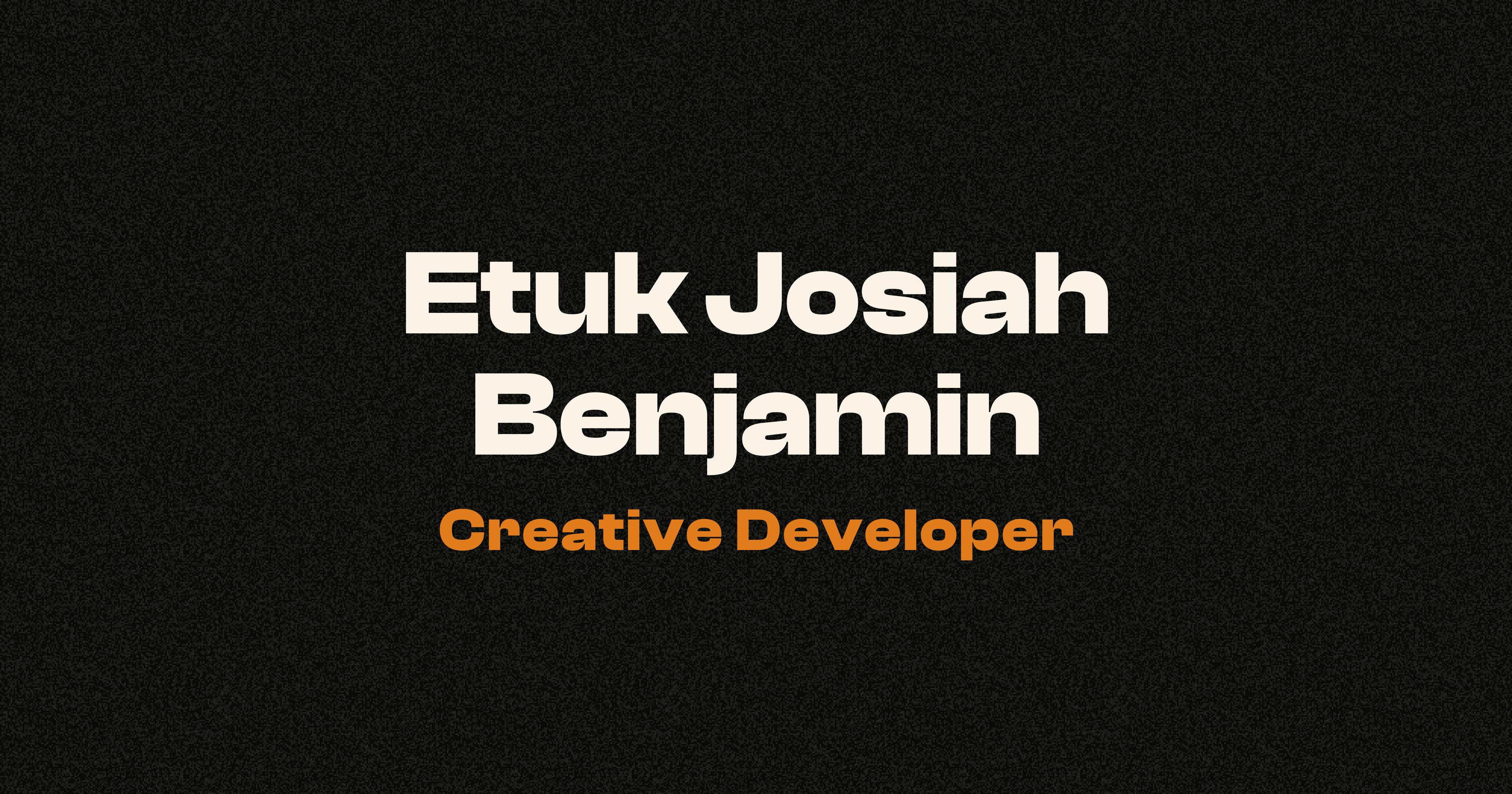 Josiah — Developer