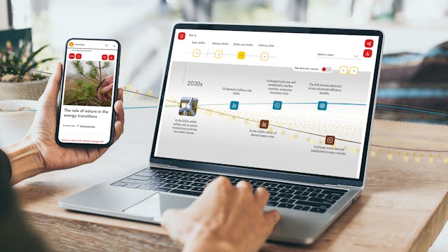 Innovative storytelling and data visualisation for Shell Scenarios.