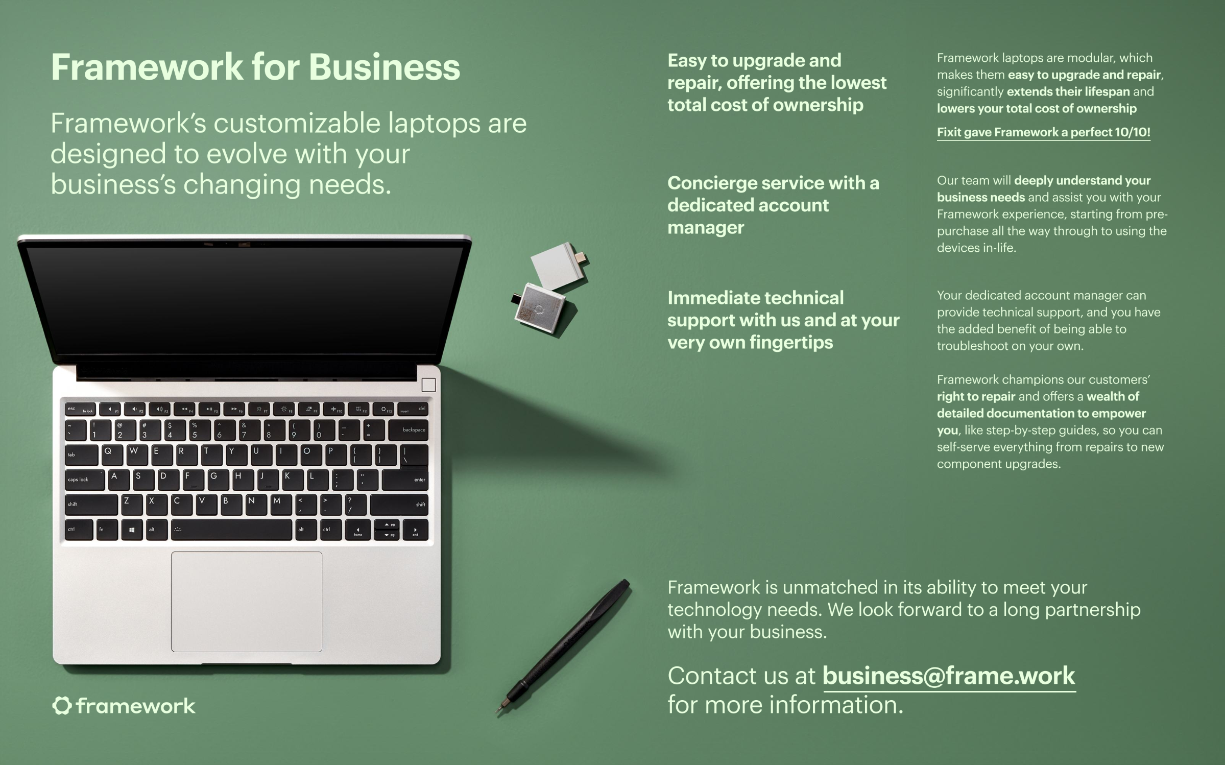 Framework | Framework for Business: Modular laptops that can meet your