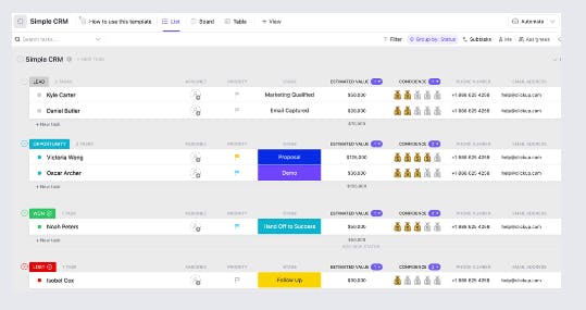 Free Excel Crm Template