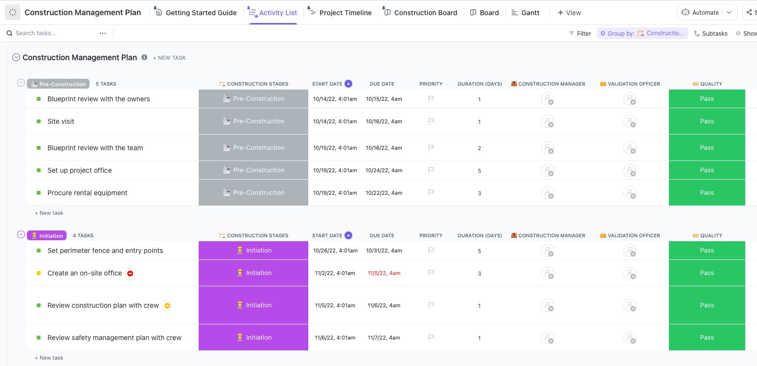 Excel Templates For Construction Project Management