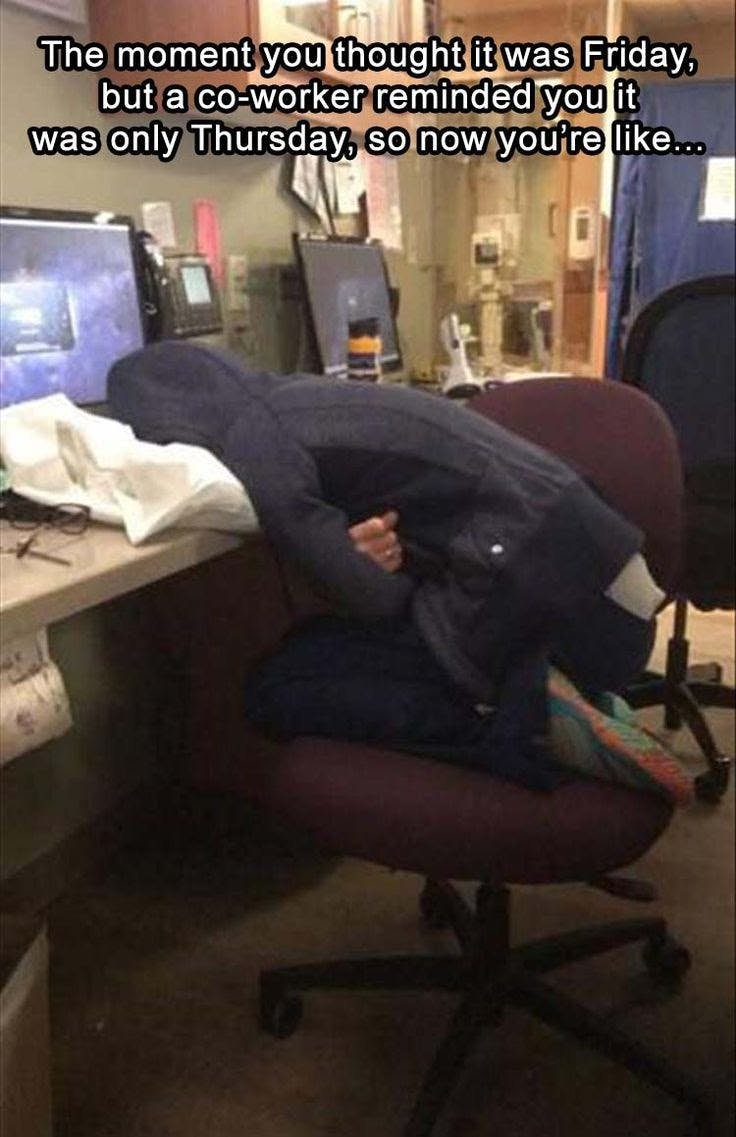 Sleeping At Work Meme