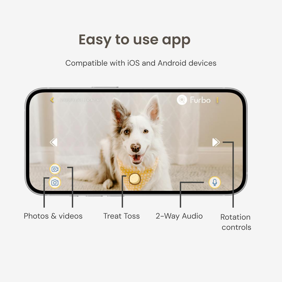 Furbo 360° Dog Camera | See, talk, and toss treats from anywhere