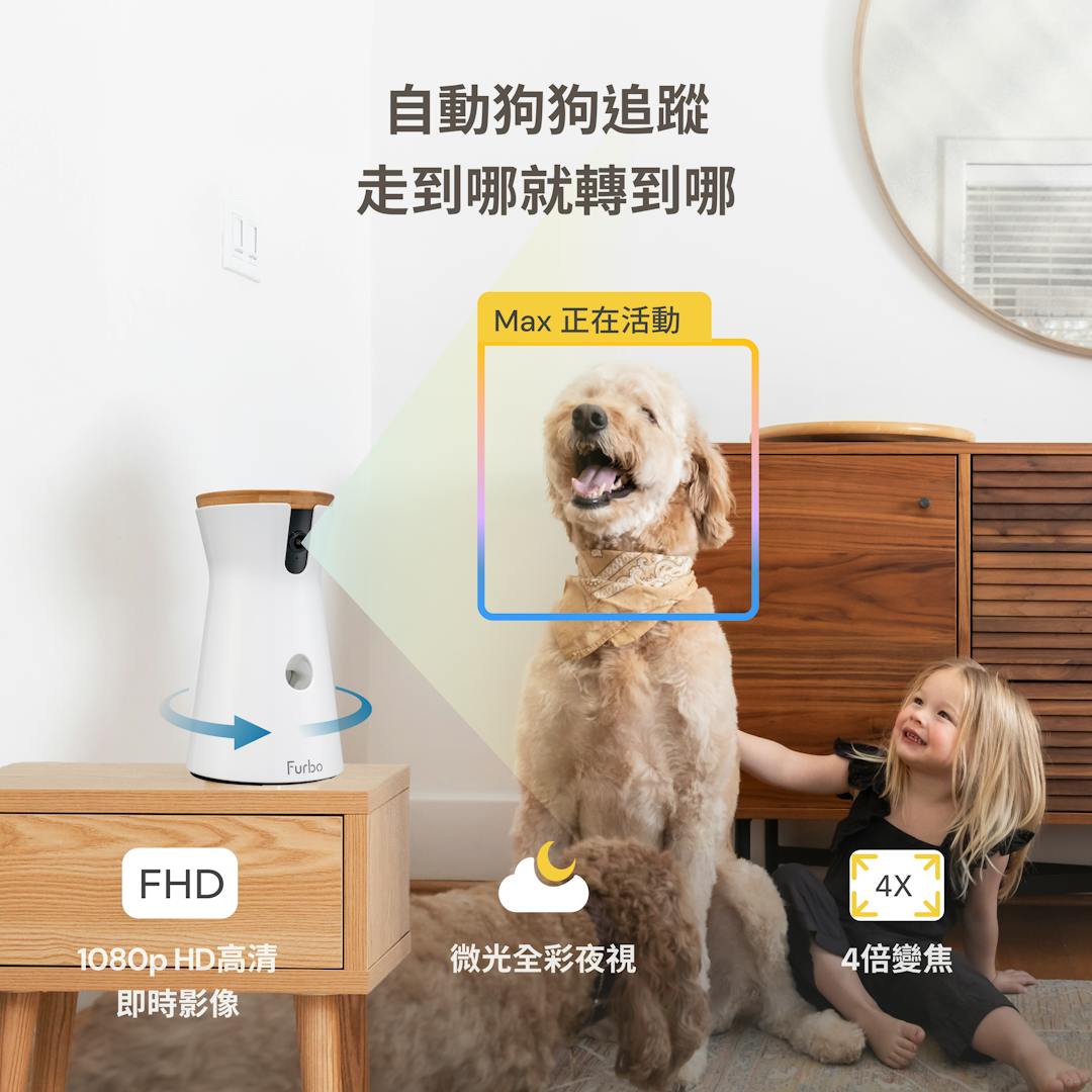 Furbo狗狗攝影機 - 360度版｜可以360°與狗狗丟零食互動
